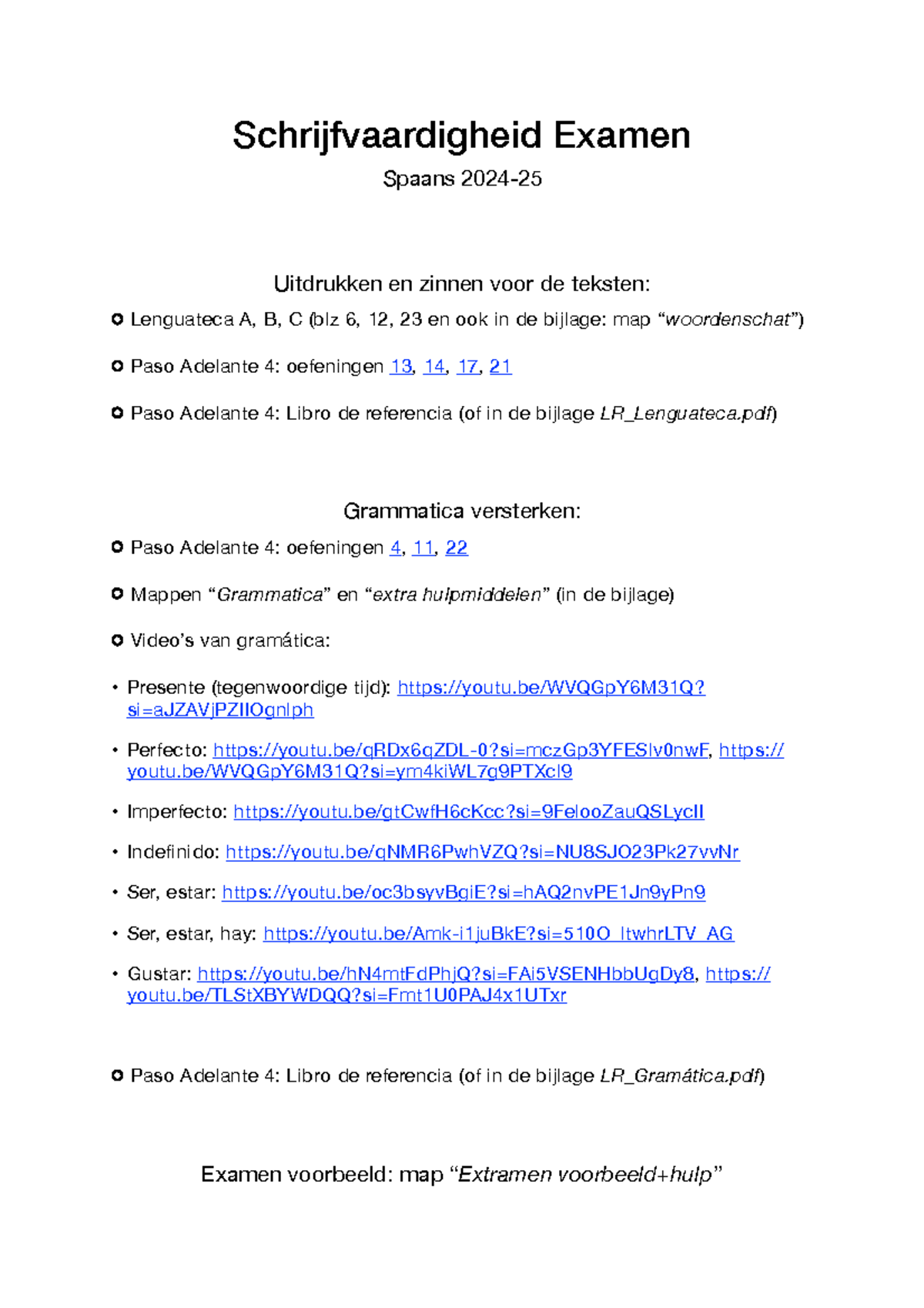 Spaans Examenvoorbereidingsgids P1 - Schrijfvaardigheid Examen Spaans ...