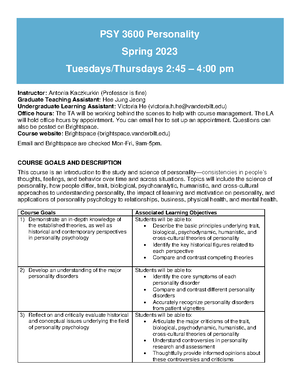 CS DS 1100 20 Syllabus Spring 2023 01 06 - VANDERBILT UNIVERSITY COURSE SYLLABUS SPRING 2023 ...