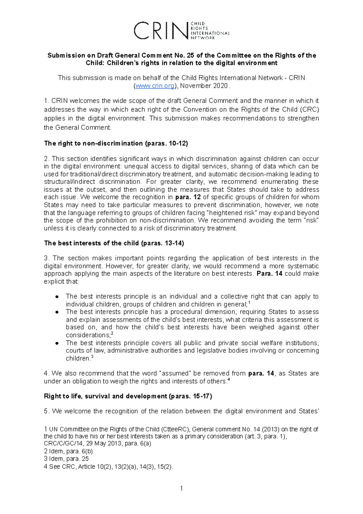 Child rights international network crin 2020 11 14 - Submission on ...