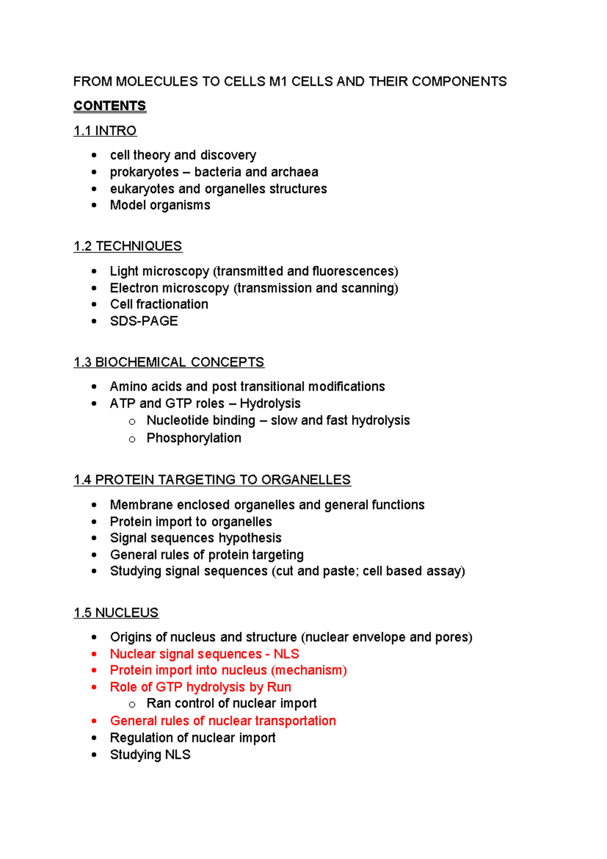 From Molecules to Cells - Module 1 - Cells and Their Components - FROM ...