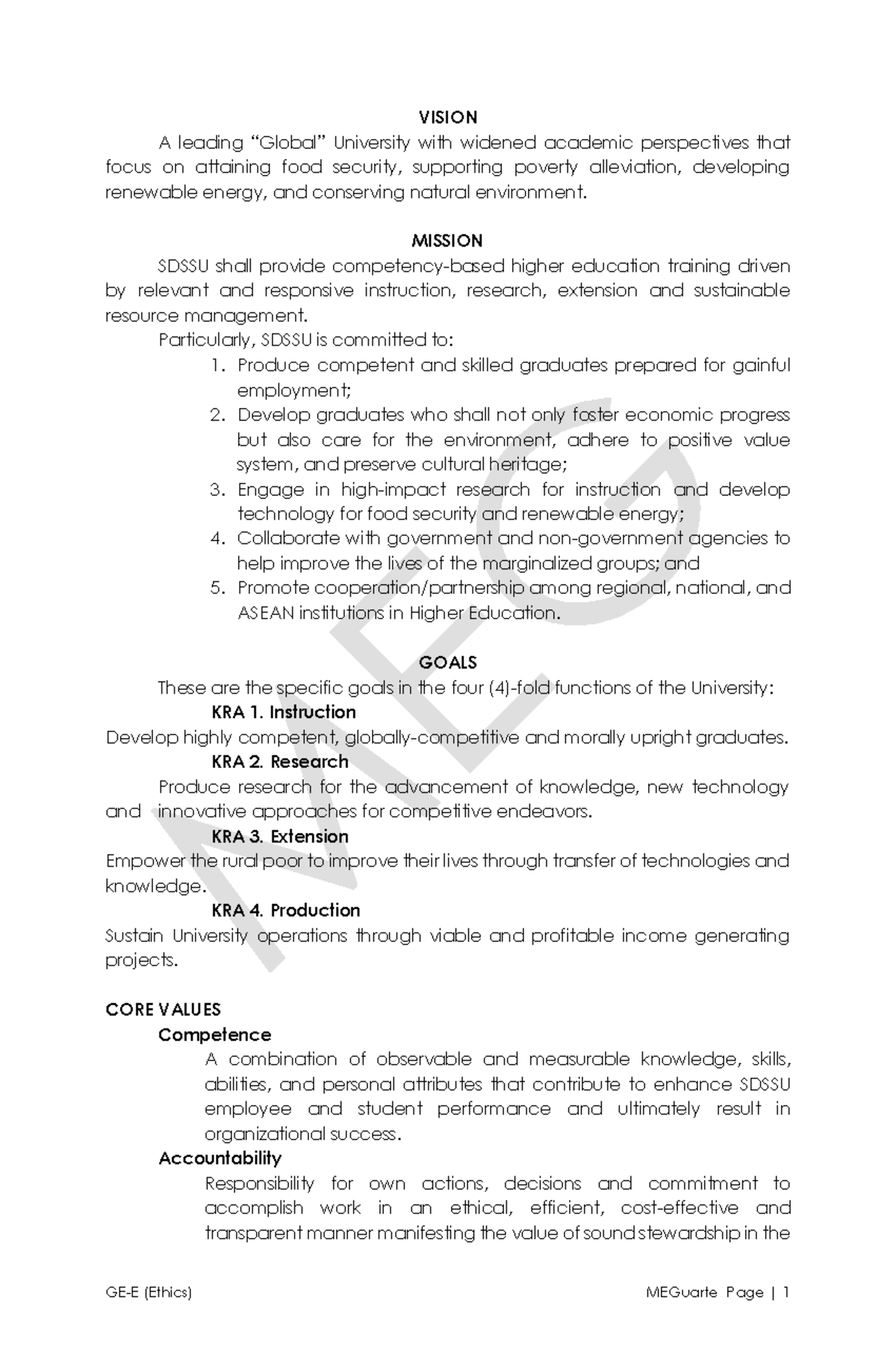GE-E Module 1 - N/A - VISION A leading