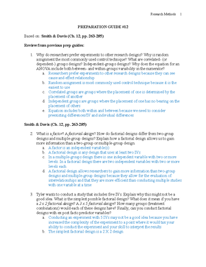 Preparation Guide #2 - PREPARATION GUIDE Based on: Reading 2 (Barron et ...