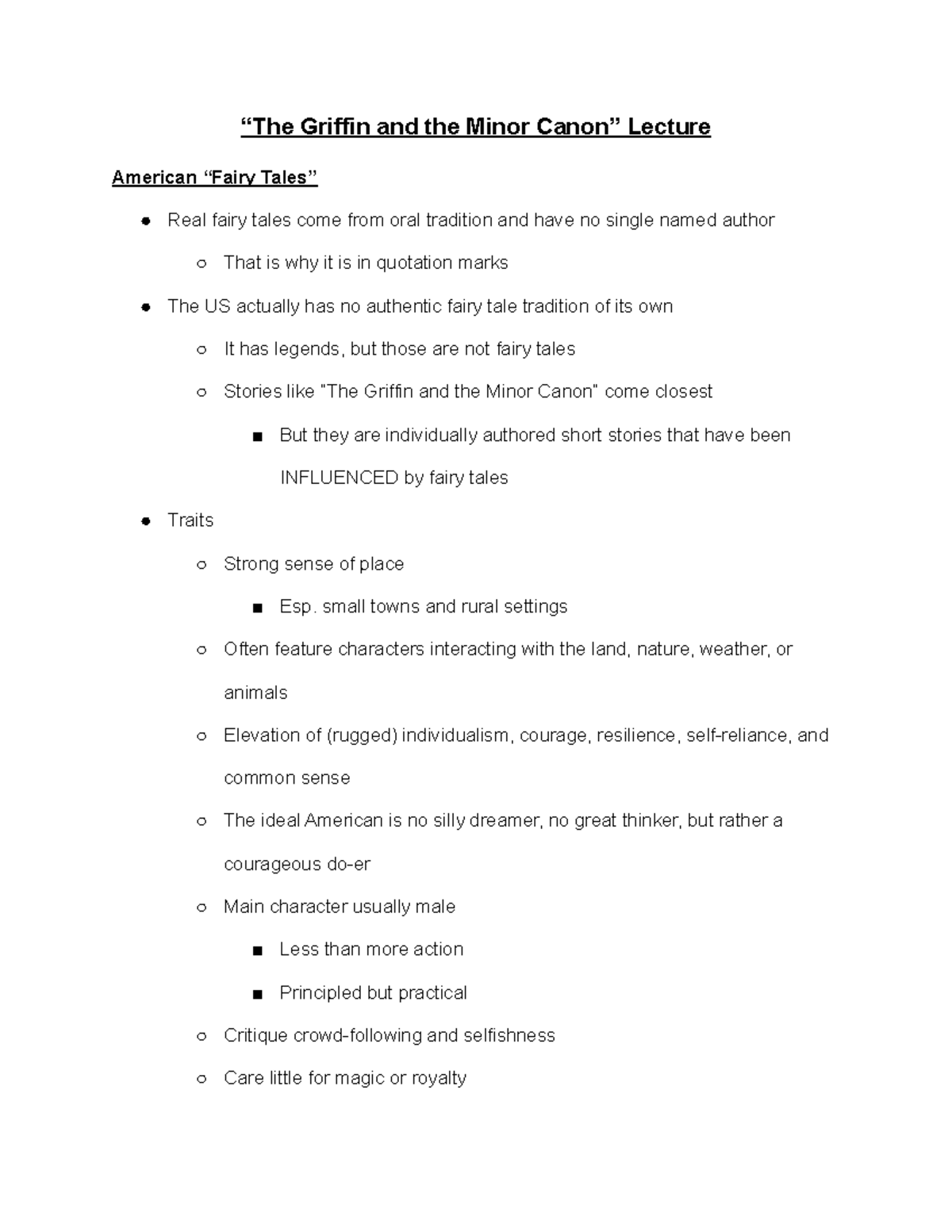 Griffin and the Minor Canon Lecture - “The Griffin and the Minor Canon ...