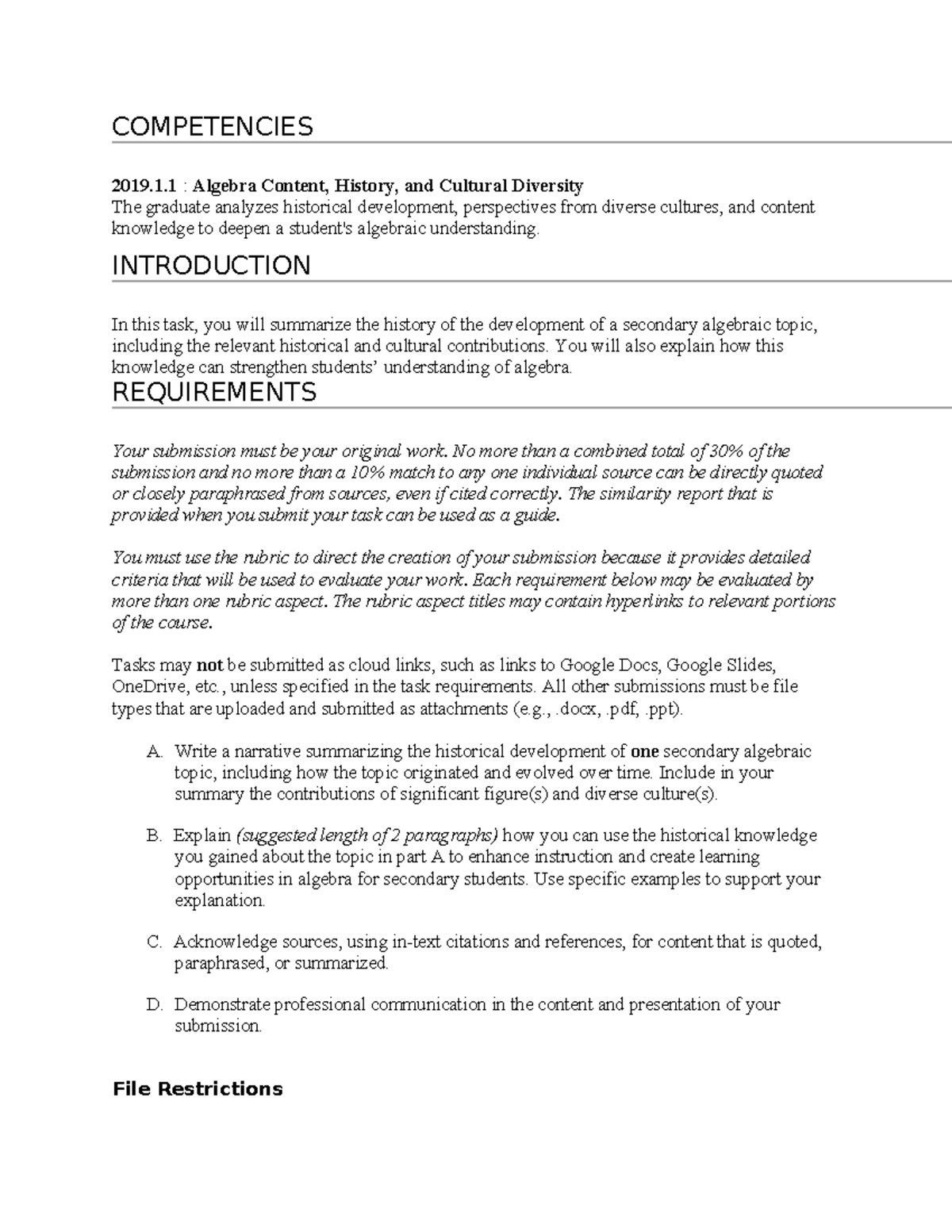 Task 4 Outline - This will show you what is expected for task four of ...