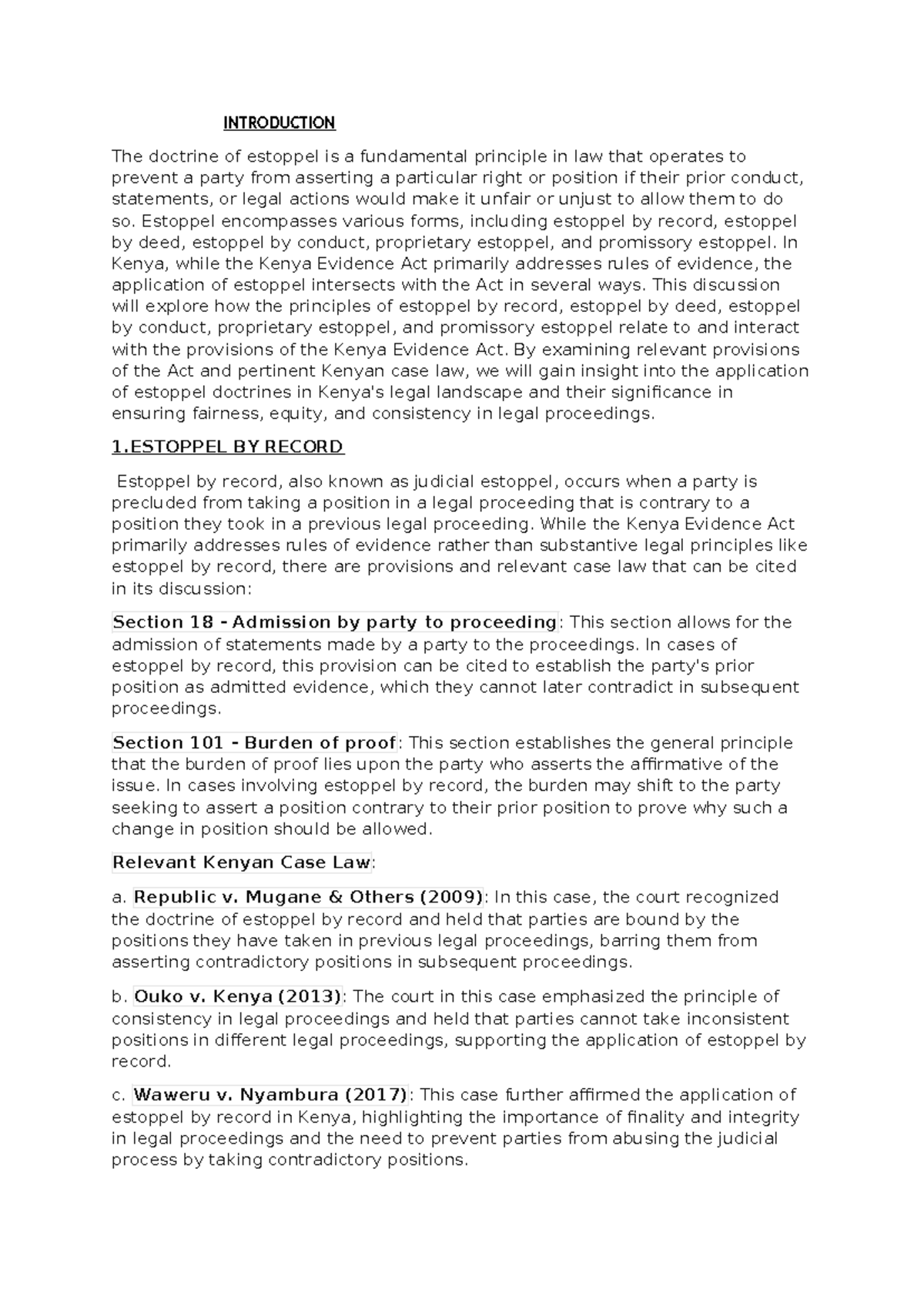 Estoppel Assignment - GHKJ HKJN BIJB GHV CYVBJHK GV LC - INTRODUCTION ...