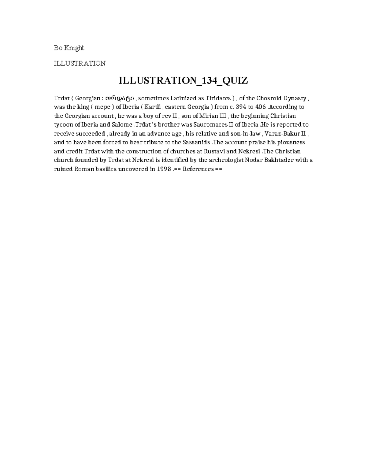 Illustration 134 QUIZ - quiz for this class - Bo Knight ILLUSTRATION ...