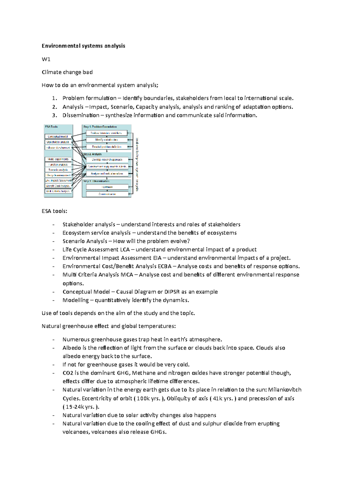 Environmental systems analysis summary - Environmental systems analysis ...
