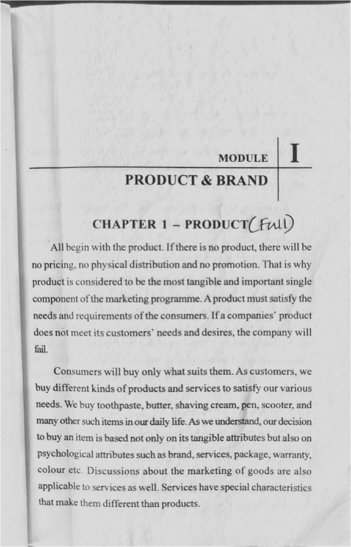 Brand management - MODULE I PRODUCT BRAND CHAPTER 1 PRODUCT (Full) All ...