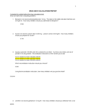 Heparin Dosage Calculations - 178 SECTION 6 INTRAVENOUS CALCULATIONS ...