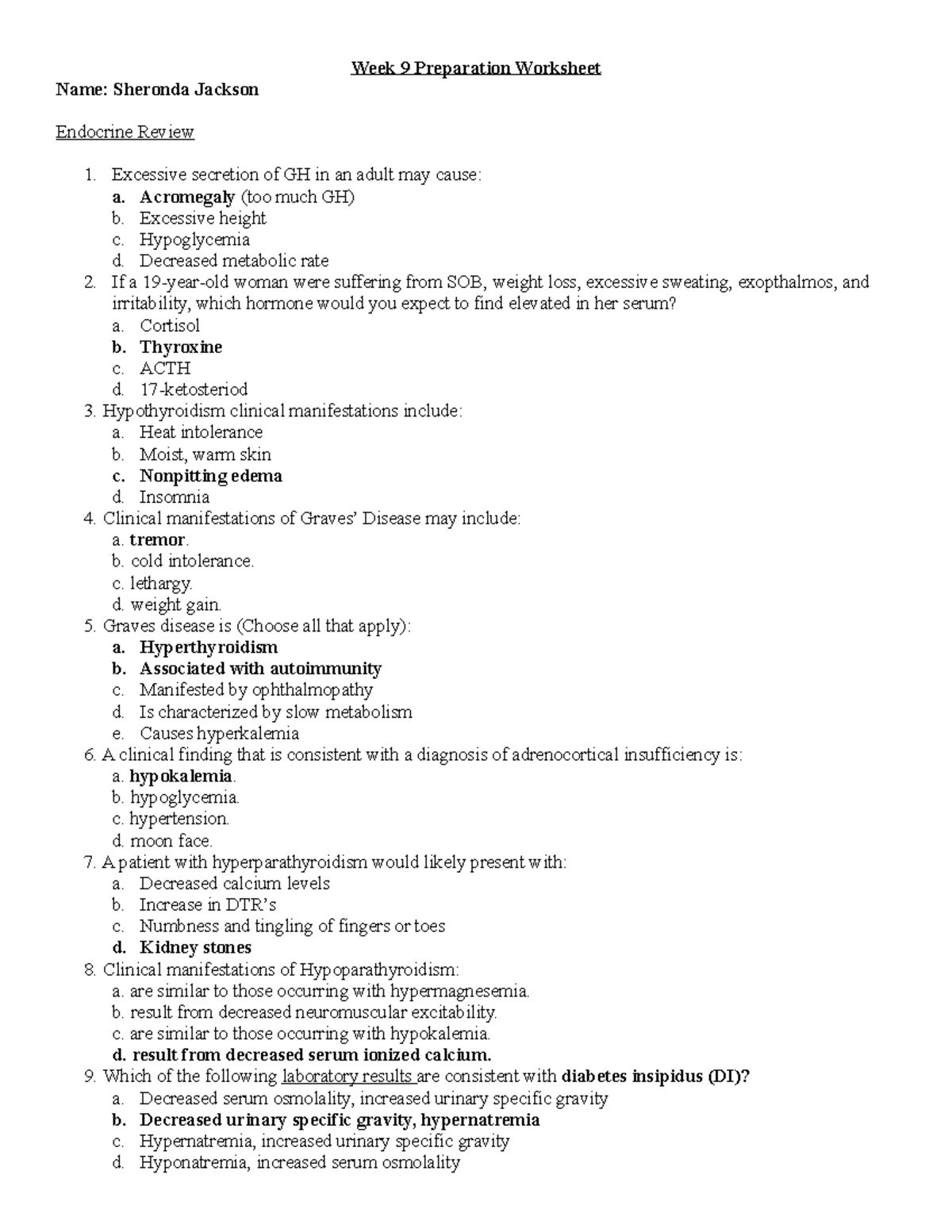 9Prep Week 9 Worksheet - Week 9 Preparation Worksheet Name: Sheronda ...