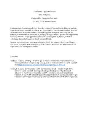 2-1 Module Two Milestone - Tyler Bridgeman Southern New Hampshire ...