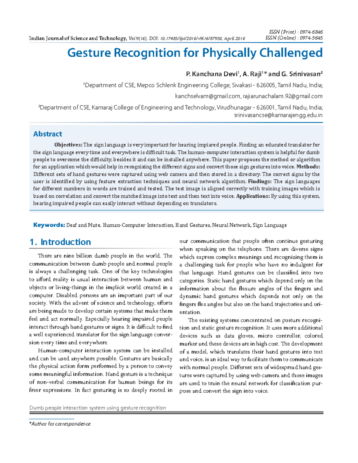 Article 64 - Django - *Author for correspondence Indian Journal of ...