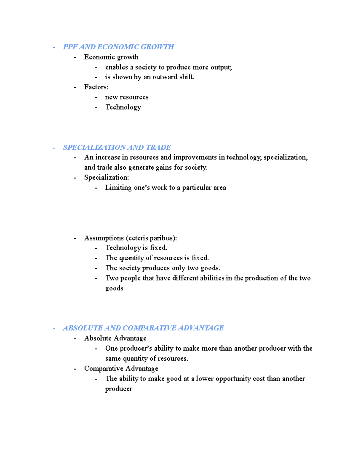 Chapter 2 - Microeconomics - Google Docs3 - PPF AND ECONOMIC GROWTH ...