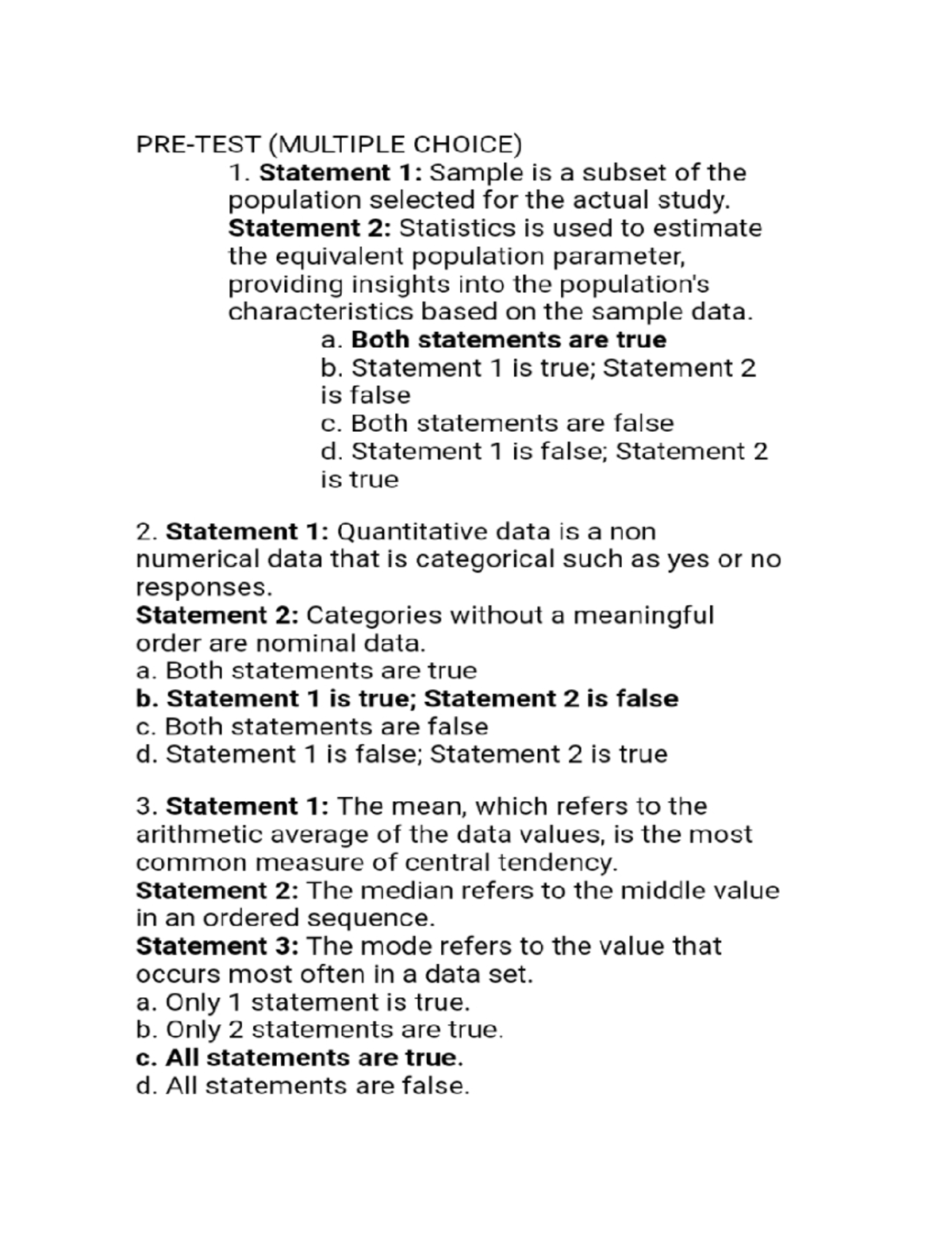 Stat - Statistical Analysis I - Studocu