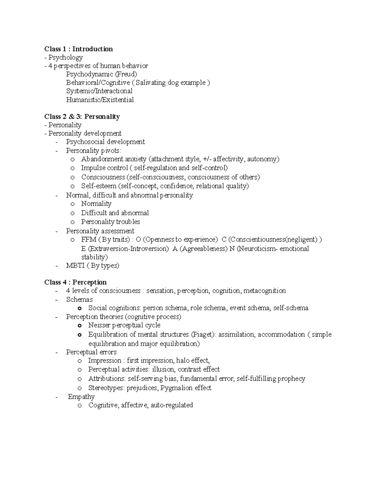 Organizational Behavior summary by chapters - Class 1 : Introduction ...
