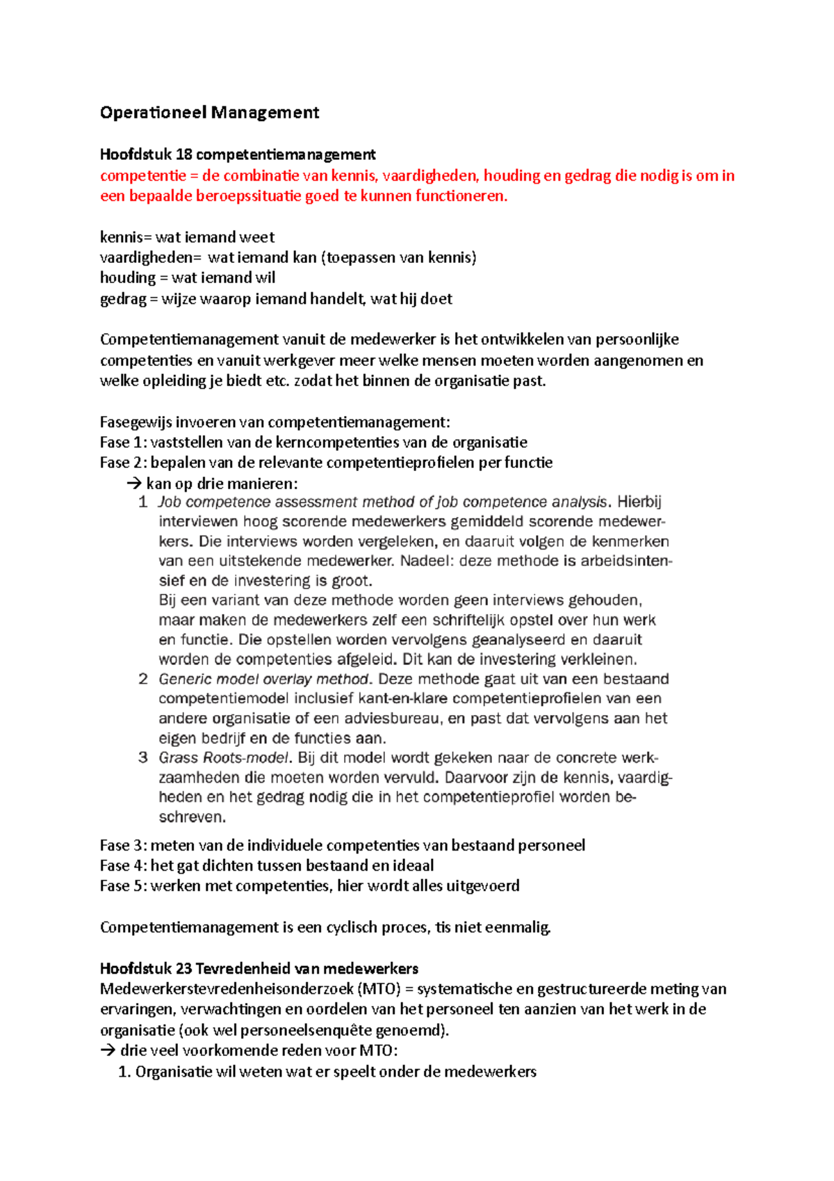 Samenvatting Operationeel Management - Operationeel Management ...