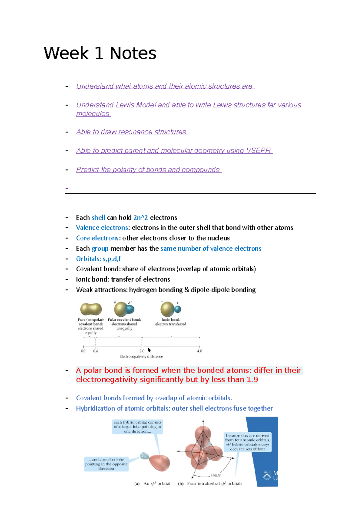 Week 1 Notes - Week 1 Notes - Understand what atoms and their atomic ...