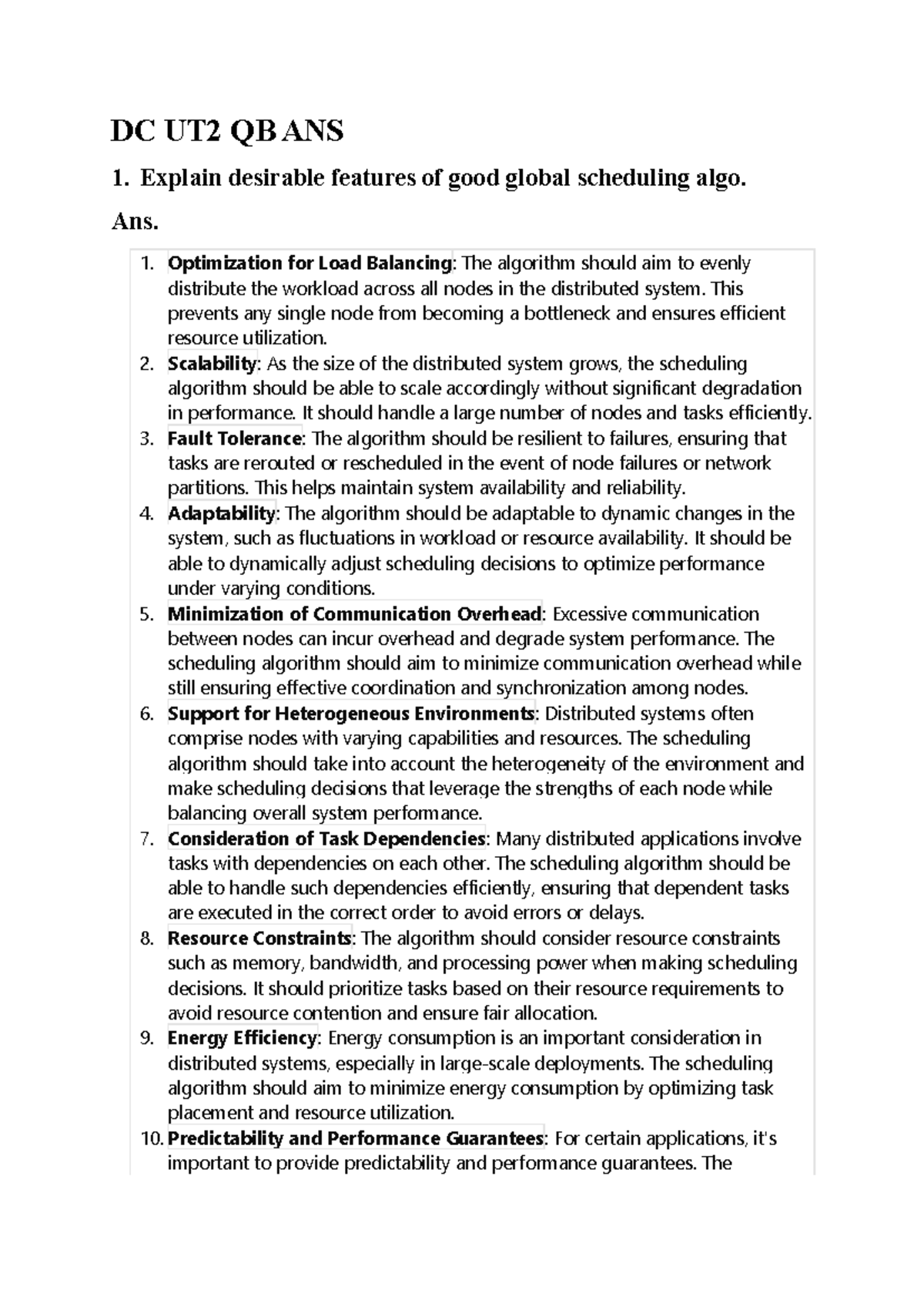 Dc Ut2 Qb Ans Distributed Computer Notes Dc Ut 2 Qb Ans 1 Explain Desirable Features Of