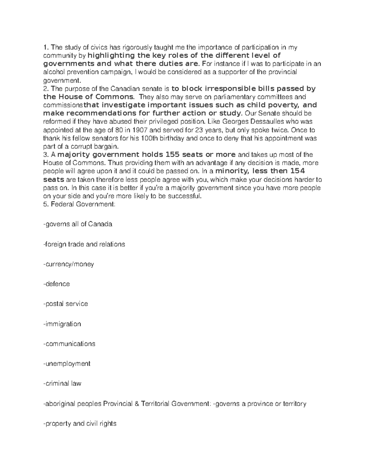 Civics notes - The study of civics has rigorously taught me the ...