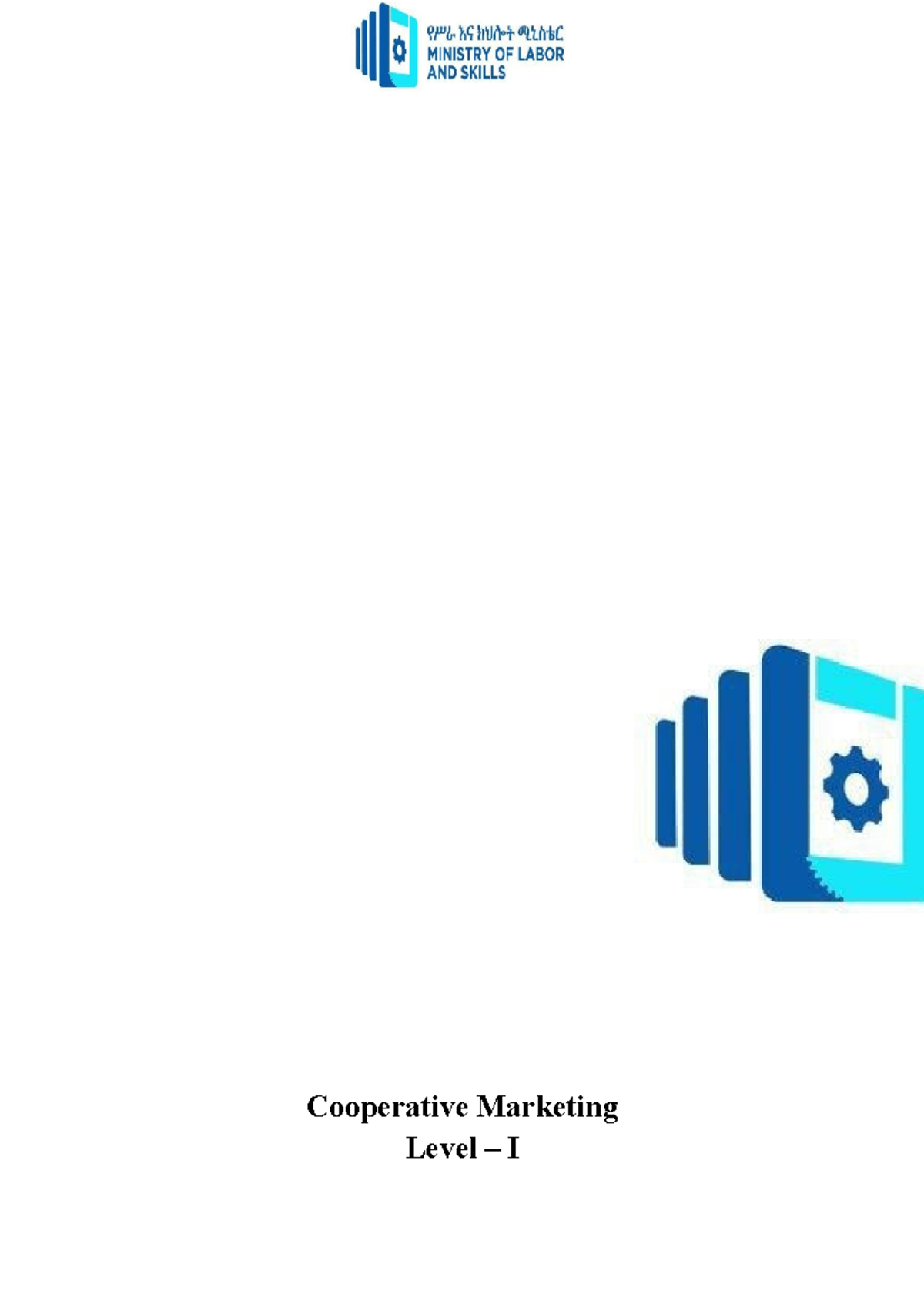 CM cooperative marketing Level I - Cooperative Marketing Level – I TVET ...