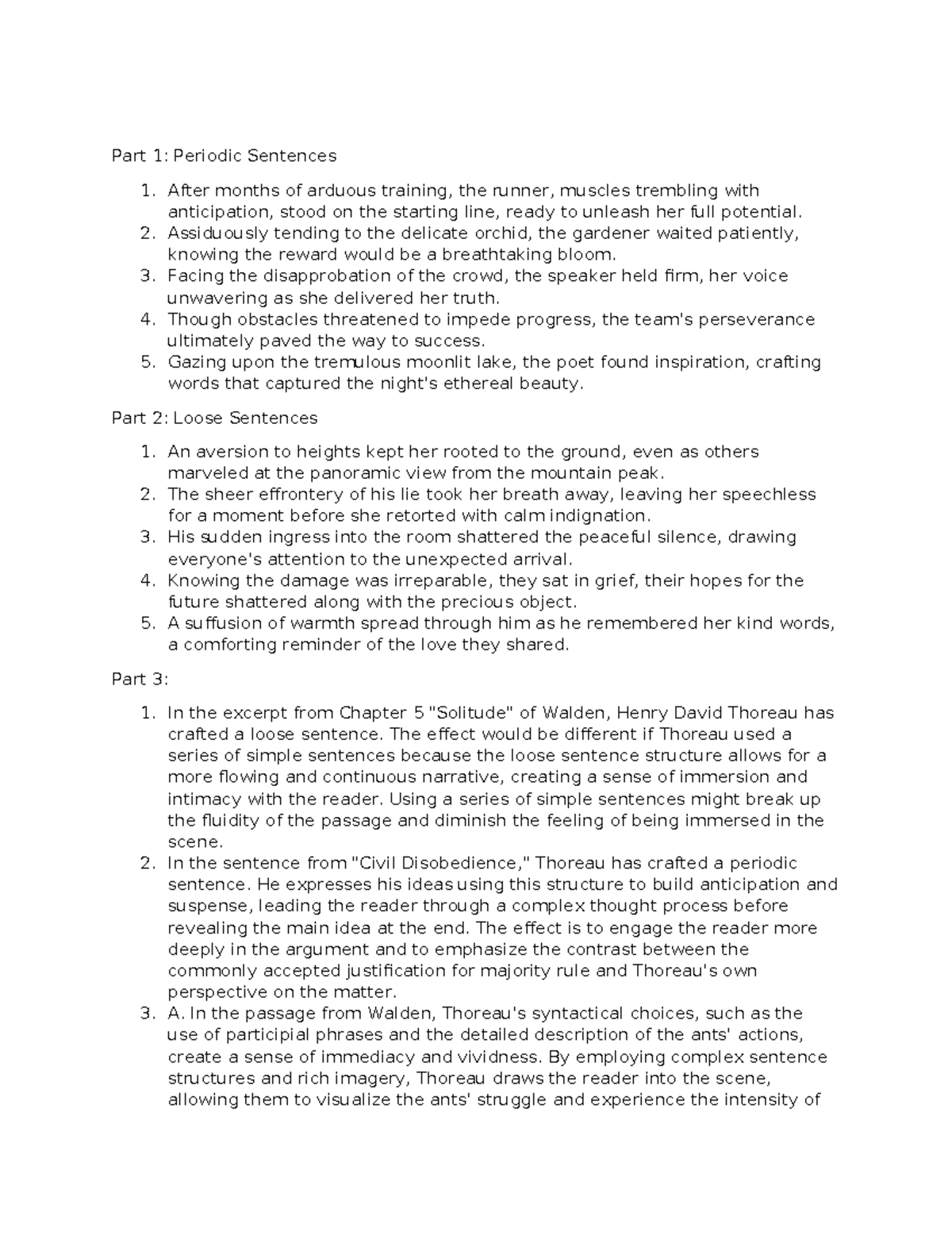 3.08 crafting period and losose sentences - Part 1: Periodic Sentences ...