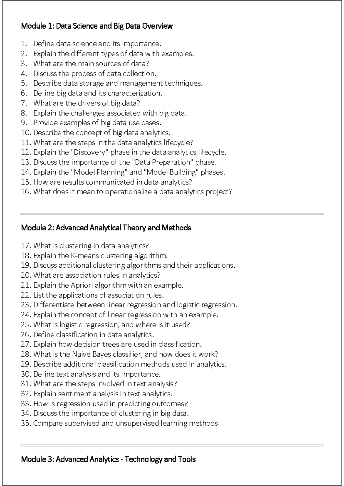 Data notes ips - xccccccccccccc - Module 1: Data Science and Big Data ...