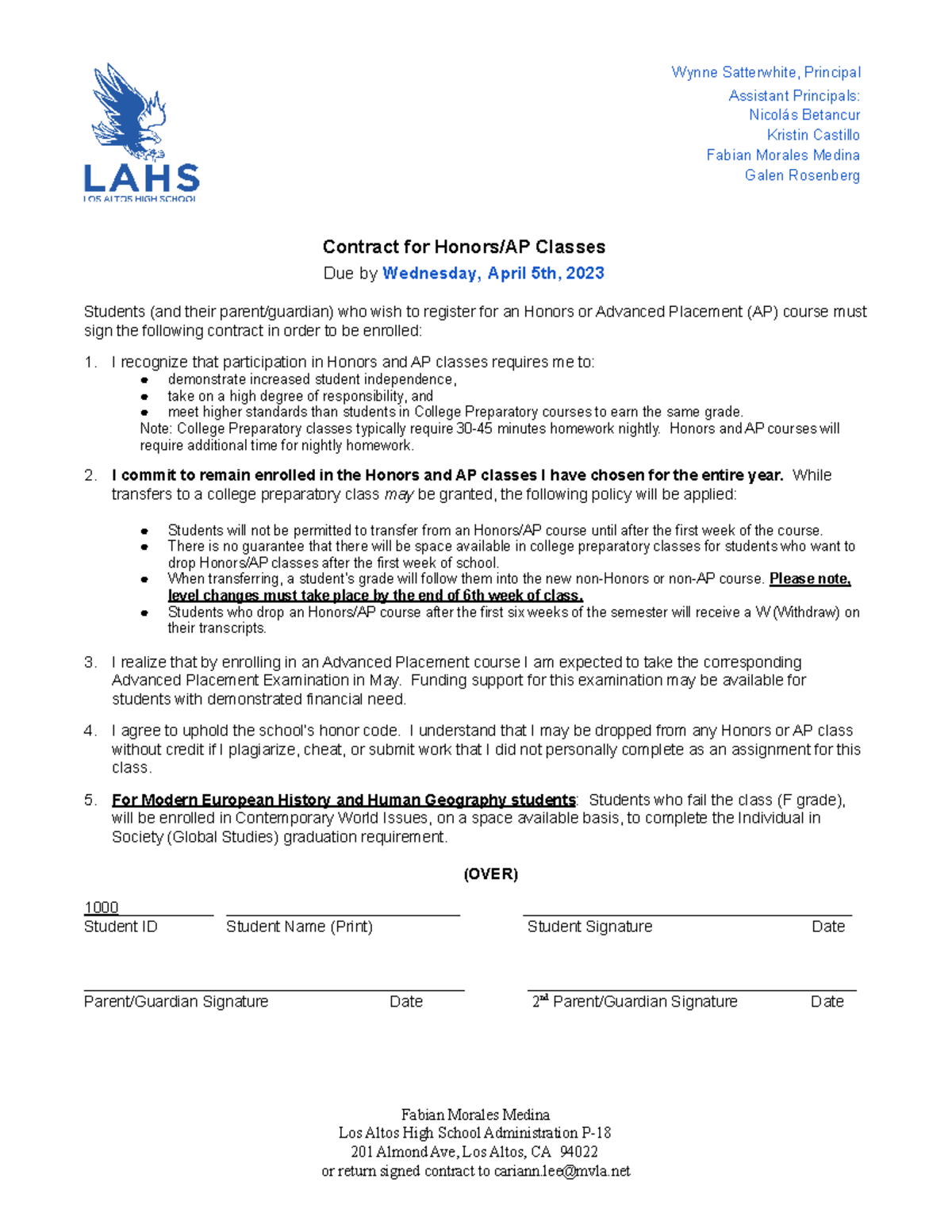 Honors-AP-Contract-for-2023-2024 - Wynne Satterwhite, Principal ...