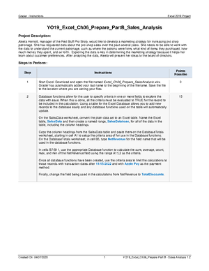YO19 Excel Ch06 Assessment Video Game Sales Instructions - Grader ...
