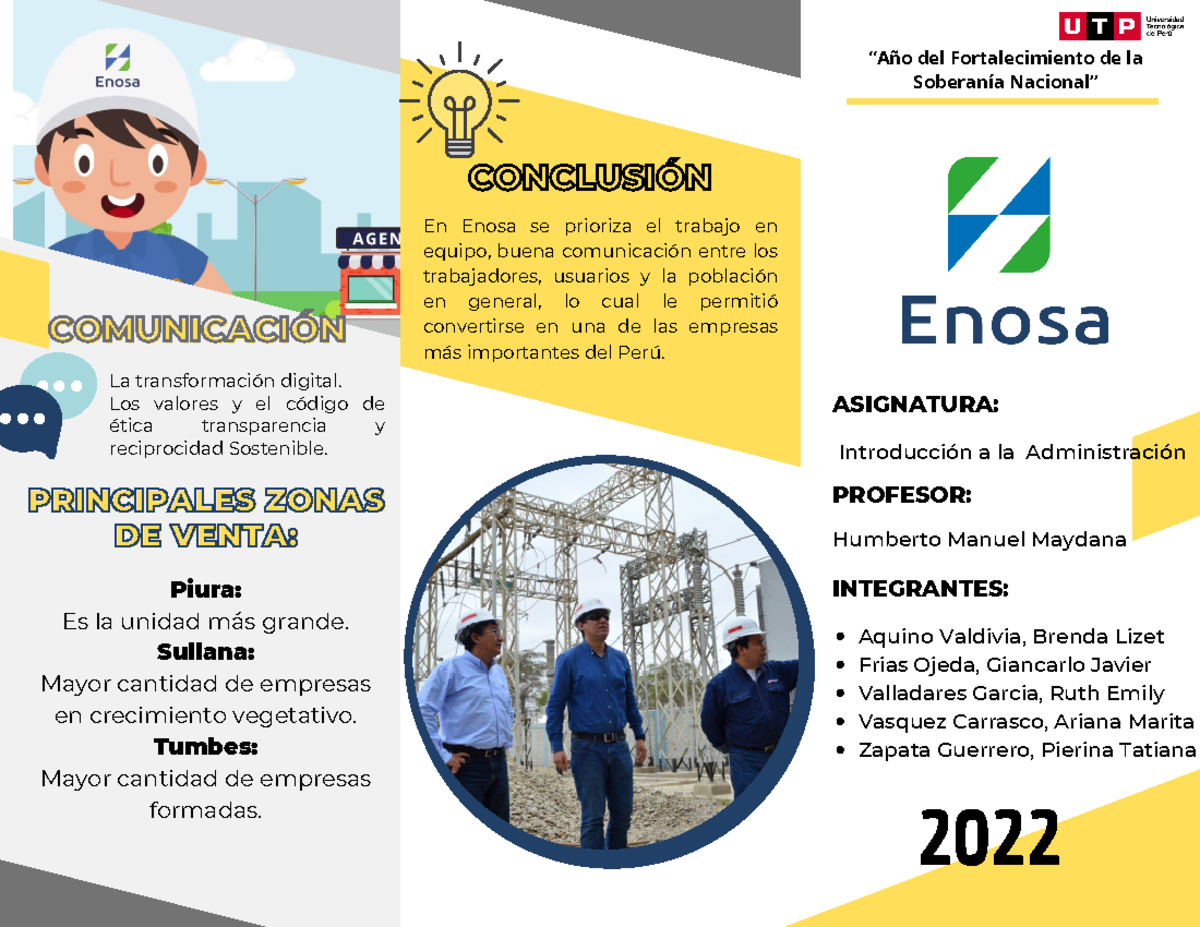 Triplico enosa - es un triptico que les ayudara para su trabajo final ...