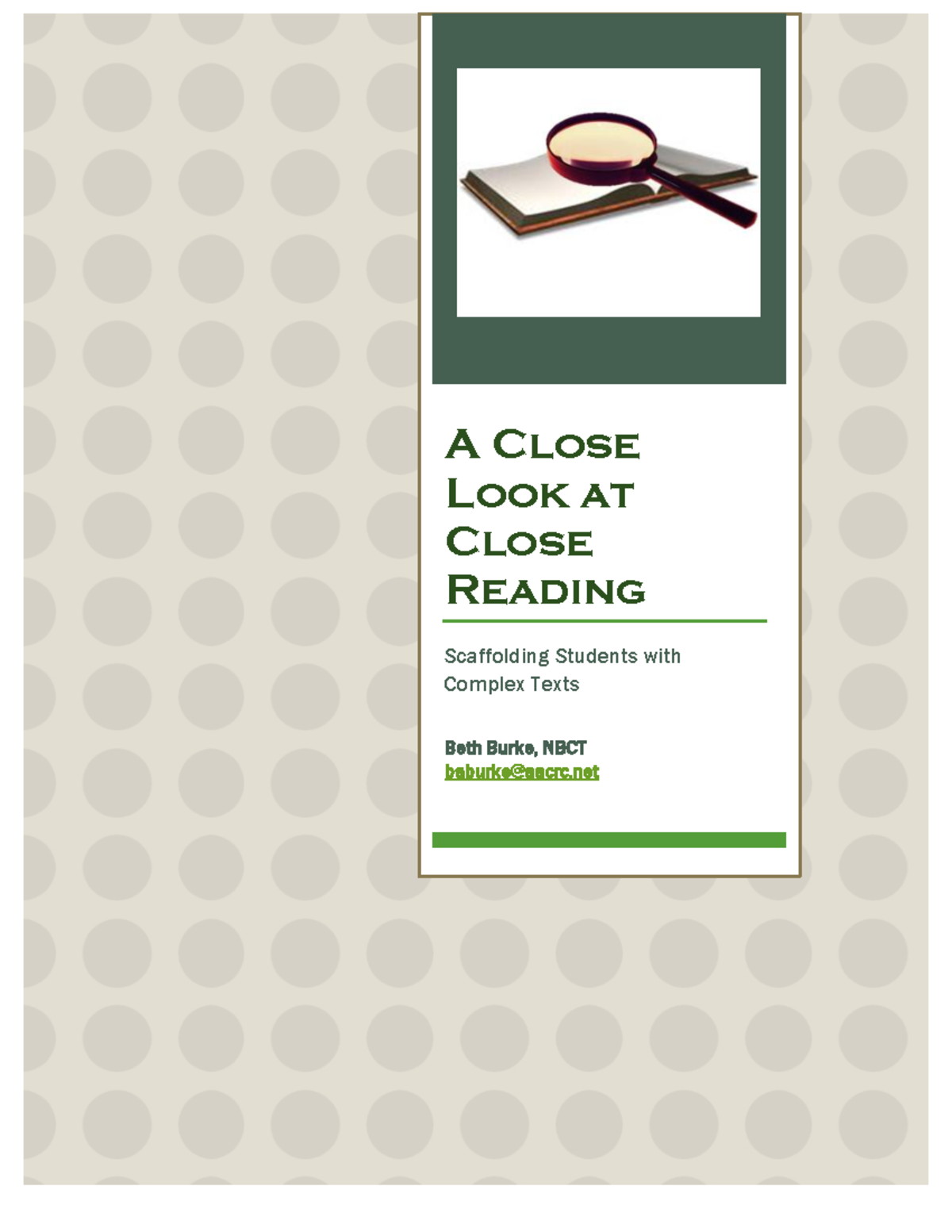 Aecc - a close look at close writing - A Close Look at Close Reading ...