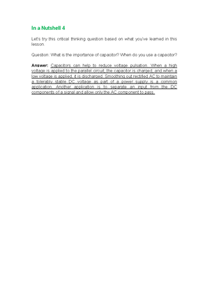 In a Nutshell 3 - Refer to your files and the instruction of your ...