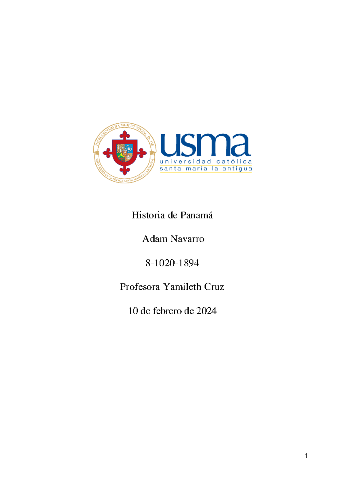 Asignación de histria Adam Navarro - Historia de Panamá Adam Navarro 8 ...