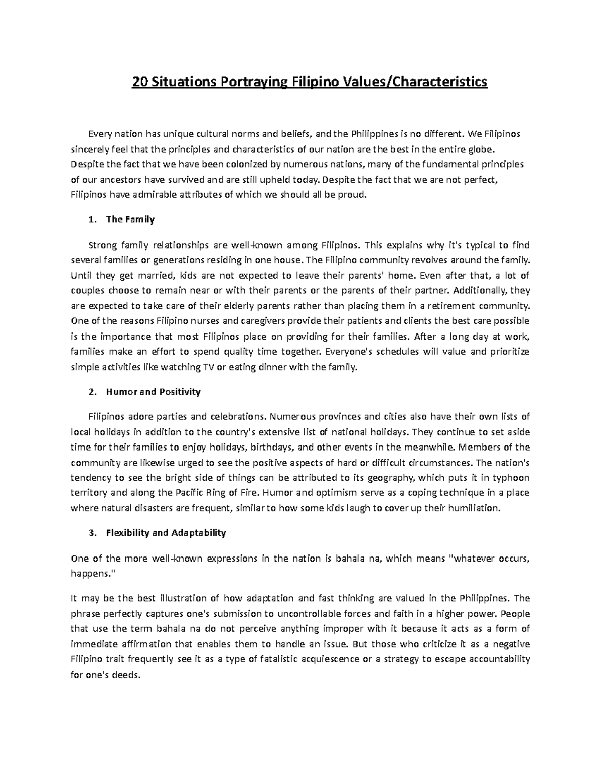 20 Situations Portraying Filipino Values - We Filipinos sincerely feel ...