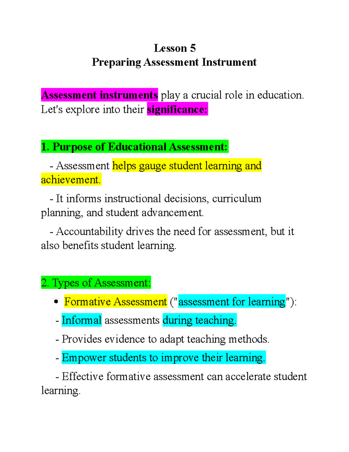 Inbound 6537674223173759195 - Lesson 5 Preparing Assessment Instrument ...