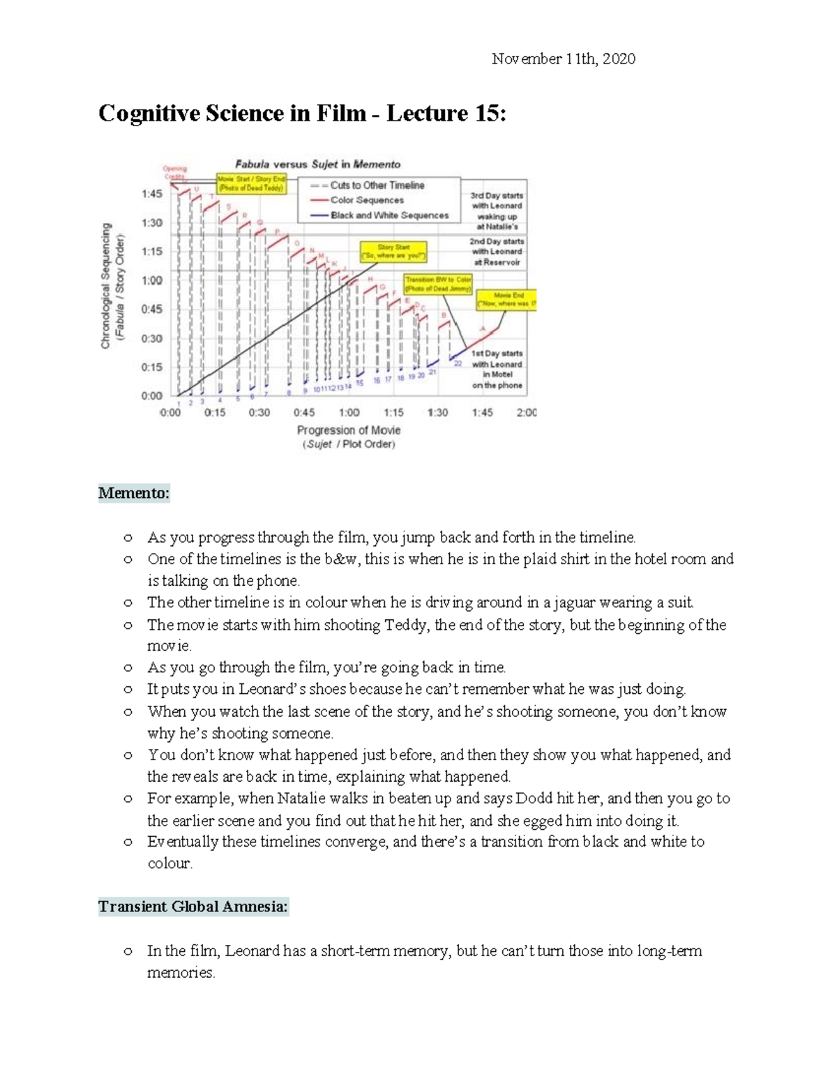 Lecture 15 - Cognitive Science in Film psyc - Cognitive Science in Film ...