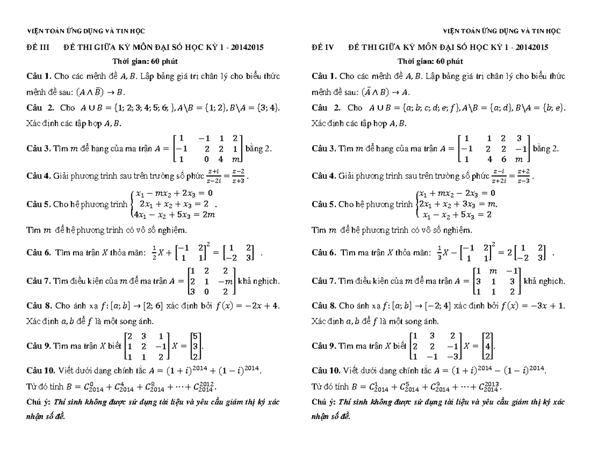 Dai-so-tuyen-tinh bui-xuan-dieu de-thi-dai-so-giua-ky-2014 1-de-3,4 - [cuuduongthancong.com ...