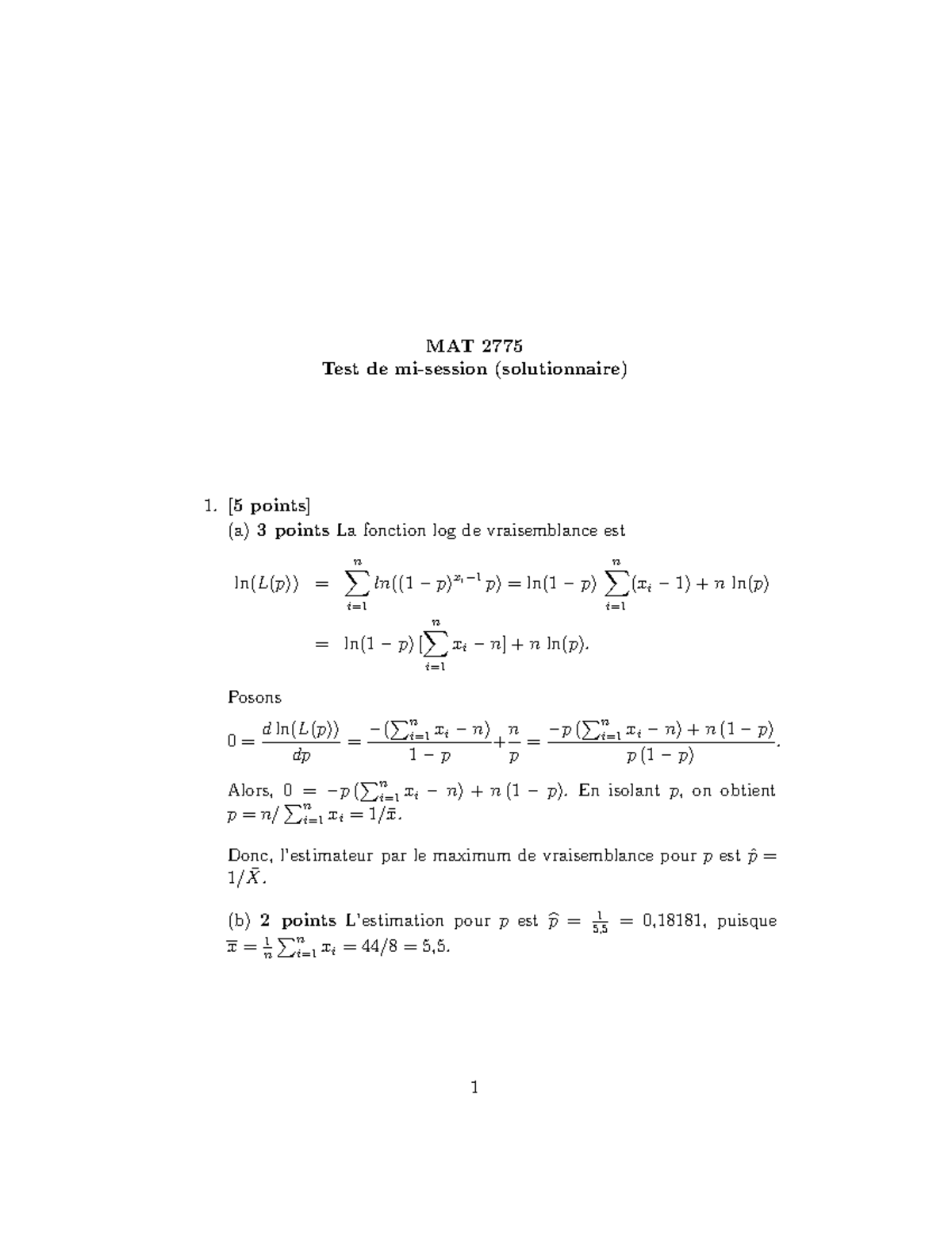 Test MAT 2775Hiver 2023-sol - MAT 2775 Test de mi-session ...
