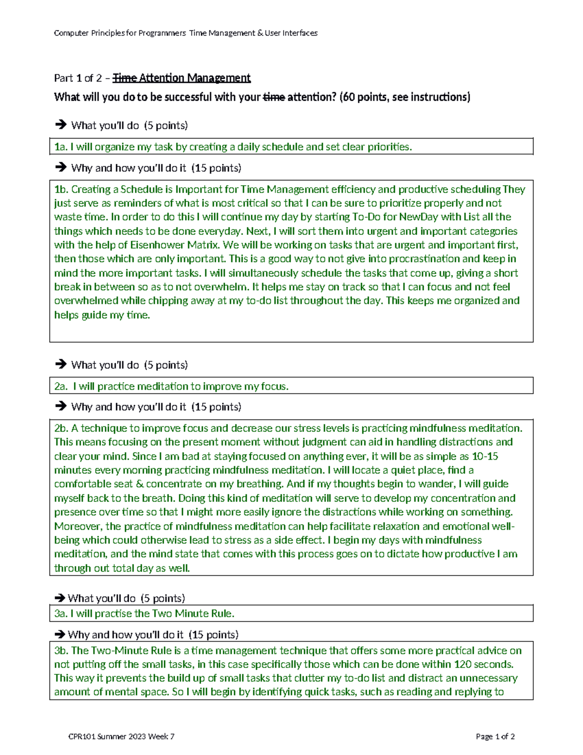 CP4P UI-Time Mgmt Activity Answers(4) - Computer Principles for ...