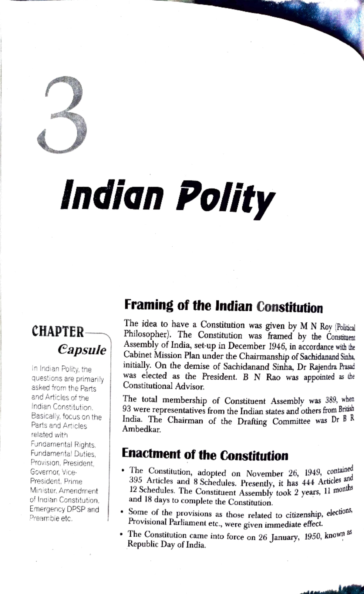Indian polity basic information - 3 Indign Polity CHAPTER Capsule In ...