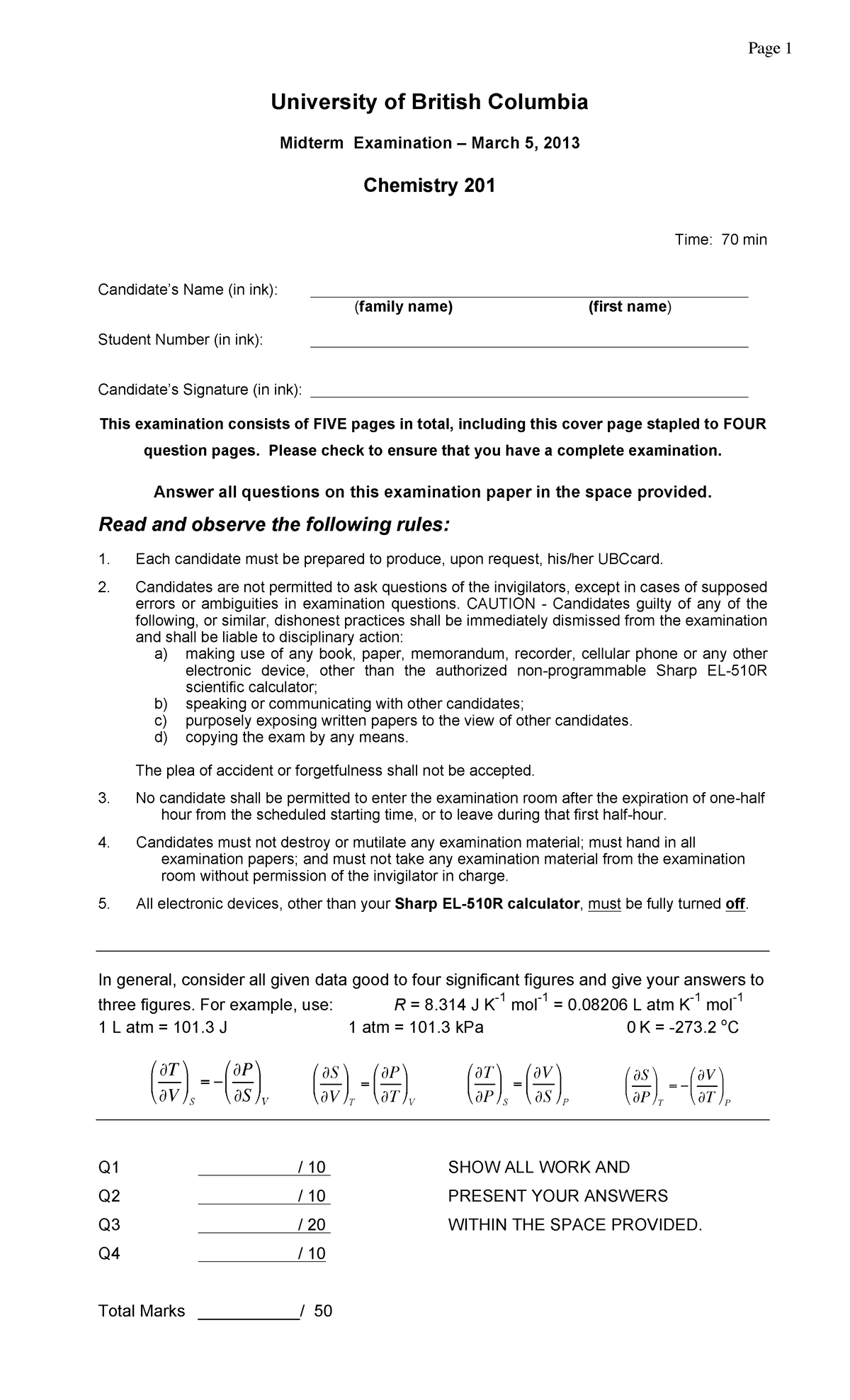 Exam 2013, questions - Page 1 University of British Columbia Midterm ...