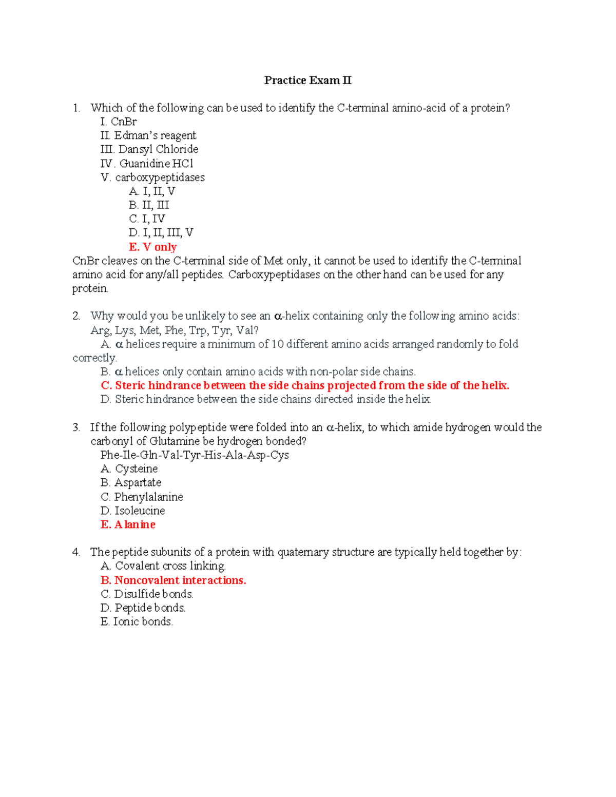 Practice Exam II - Practice Exam II Which of the following can be used ...