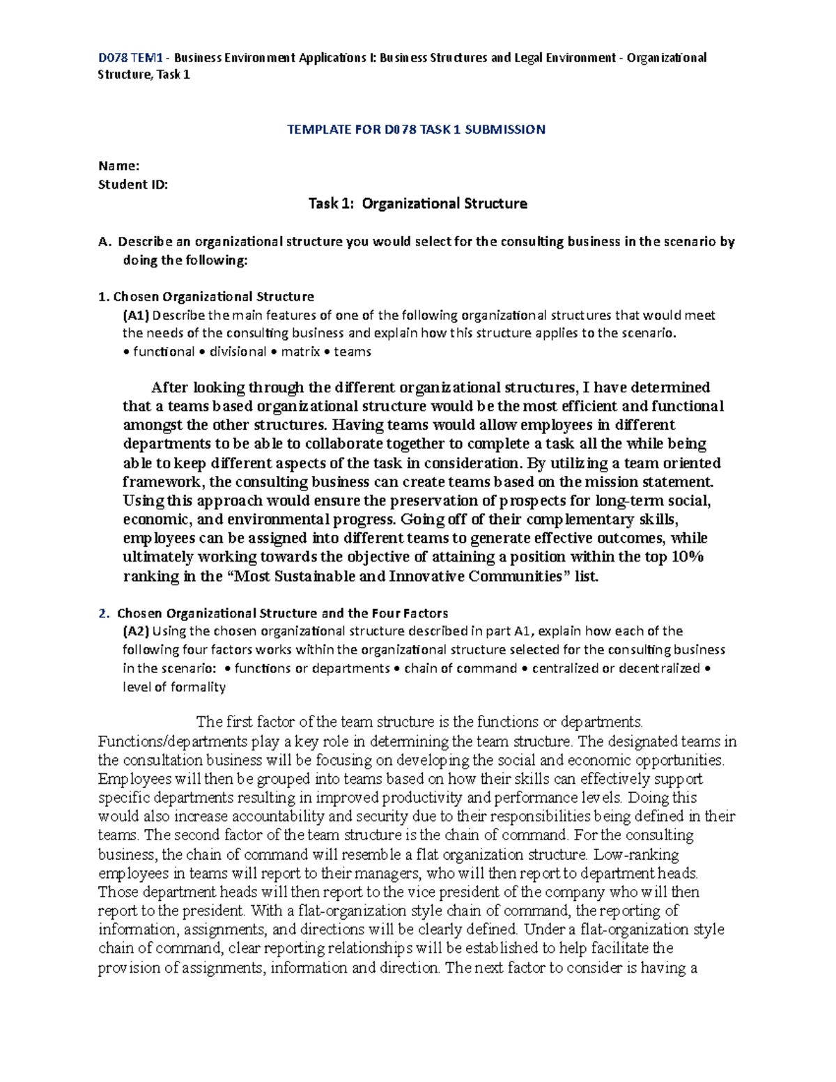 D078 - Task 1 Submission Attempt 4 (passed) - D078 - WGU - Studocu