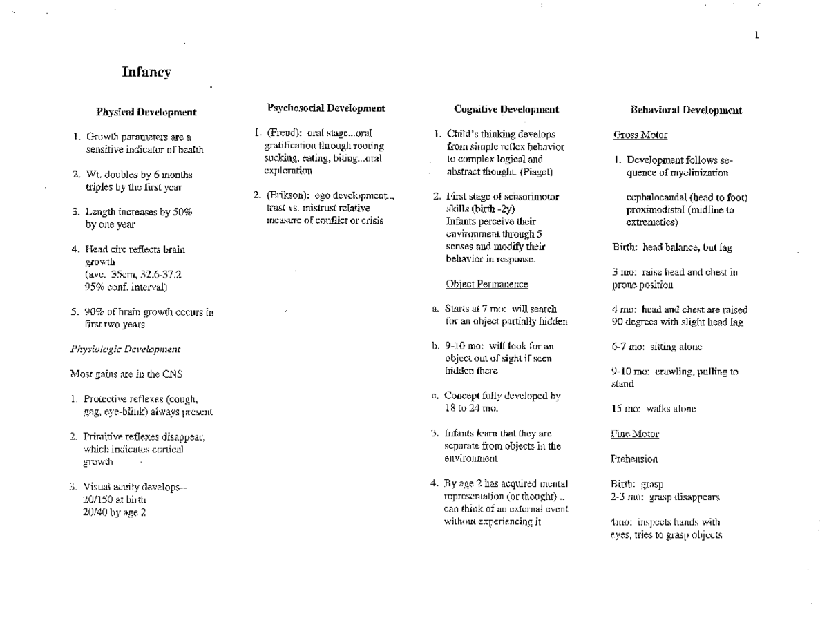 Child and Adolescent Growth and Development handout copy - PS 340 - Studocu