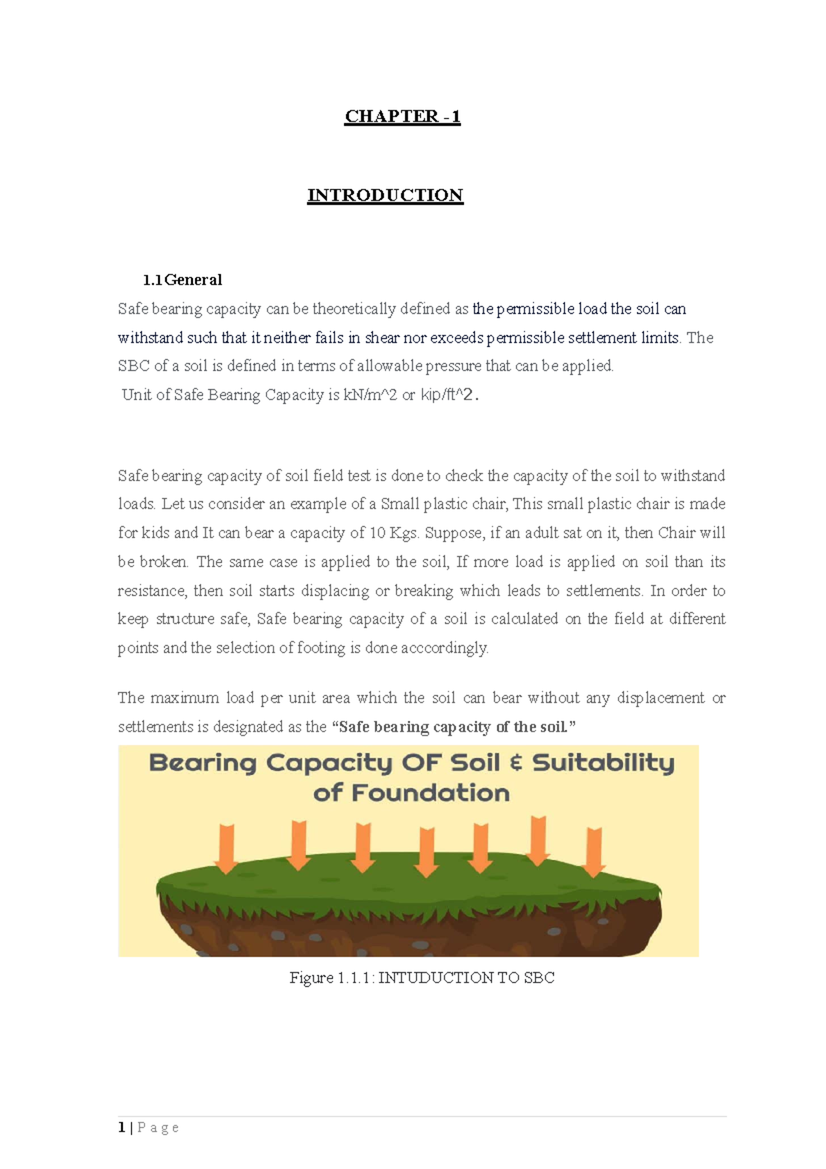 Group 9 SBC OF SOIL - sbc of soil report - CHAPTER - INTRODUCTION ...