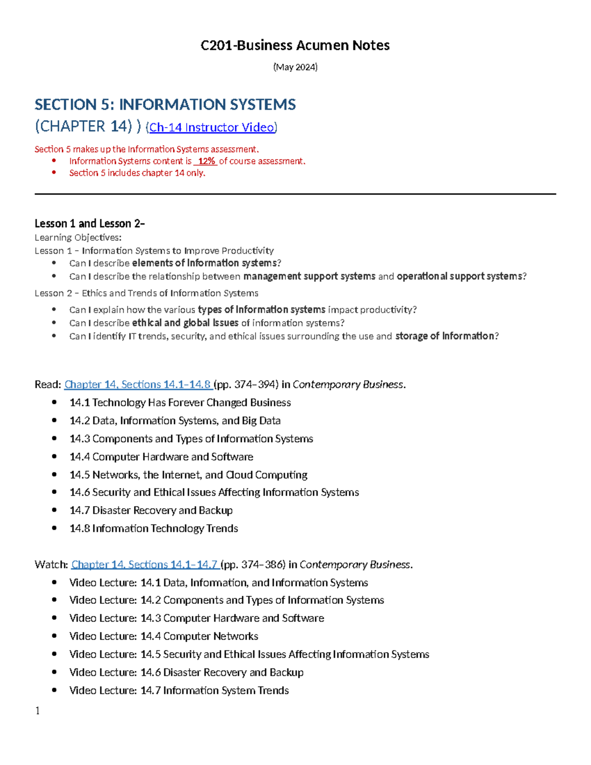 06 C201 Business-Acumen Section-5 Chapter-14 - C201-Business Acumen ...