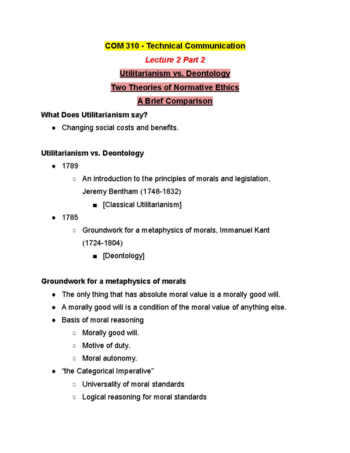 PHIL 321 Lecture 2 Part 2 - Spring 2020 - COM 310 - Technical Communication Lecture 2 Part 2 ...
