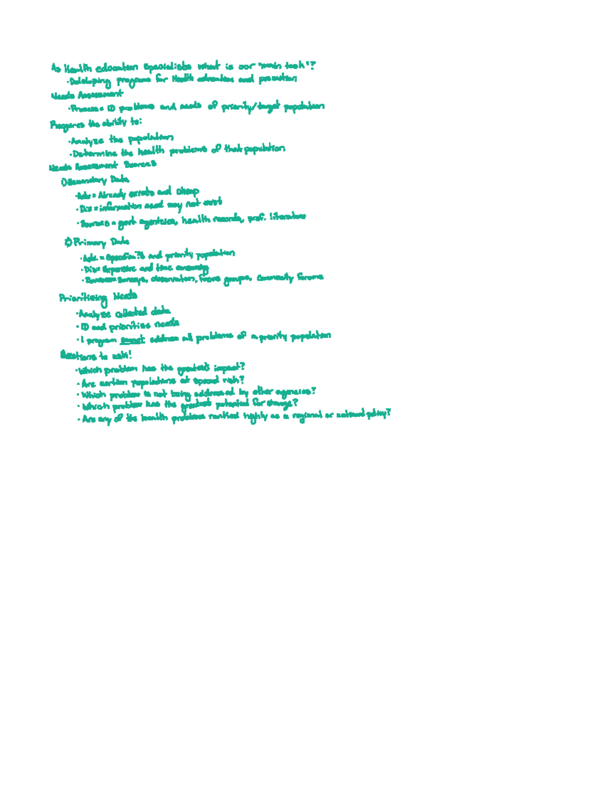 HEP Program Planning - lecture notes - NUTR 275 - Studocu