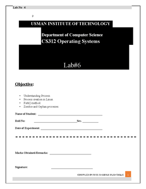 OS-lab2 - this is lab - LAB 2 Lab date: 16-oct- Name: Kinza Fatima (22sp-032-cs) Lab Task ...