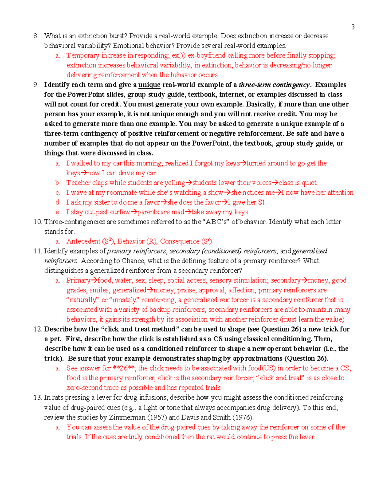 PSYC 213 Study Guide for Exam 3 S23 (3) - 3 What is an extinction burst ...