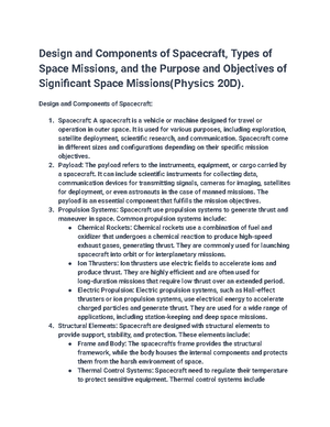 Learning Objectives in Space Science (Physics 20D) - Introduction to ...